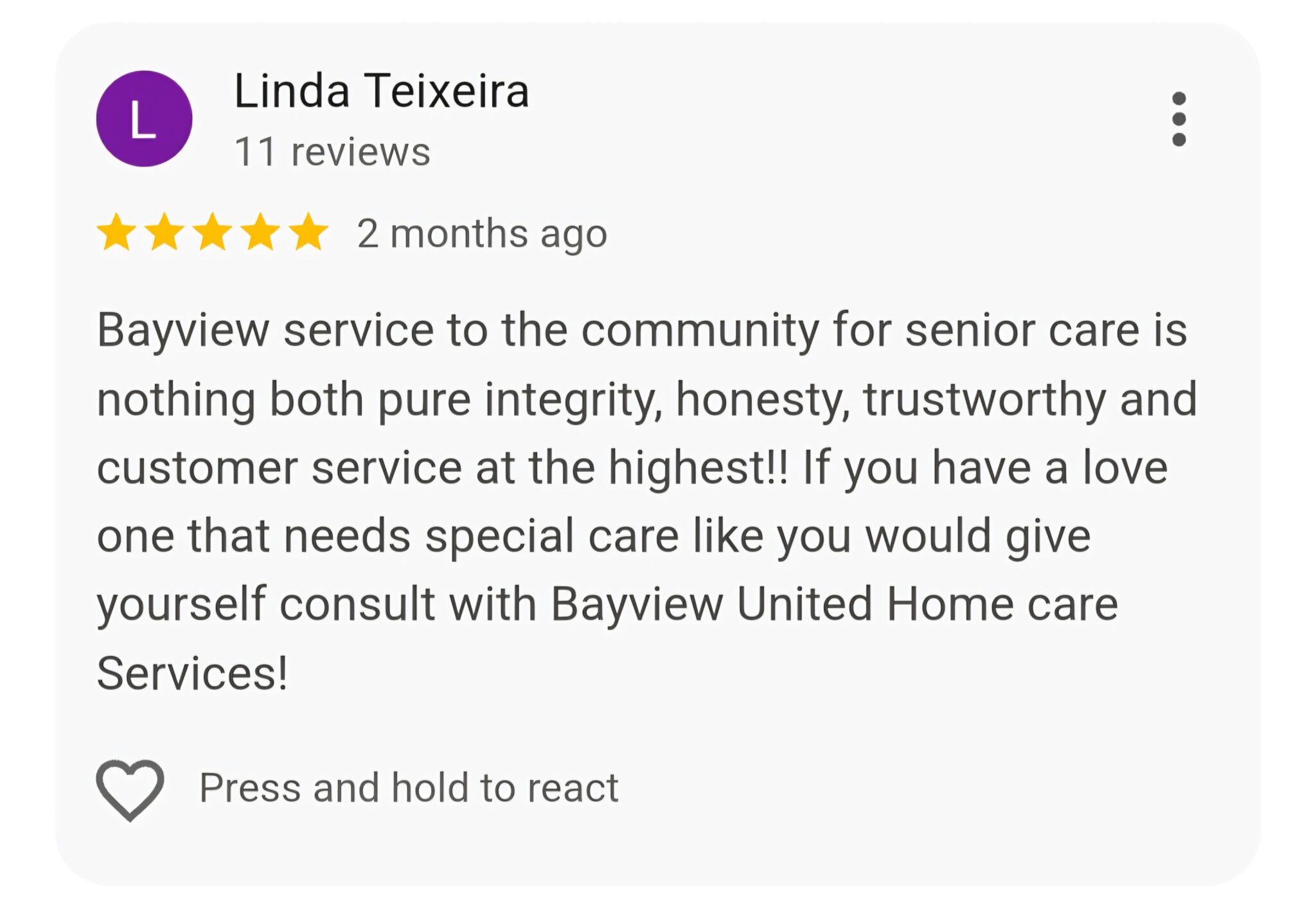Bayview United Homecare Services – Reliable and compassionate care for ...